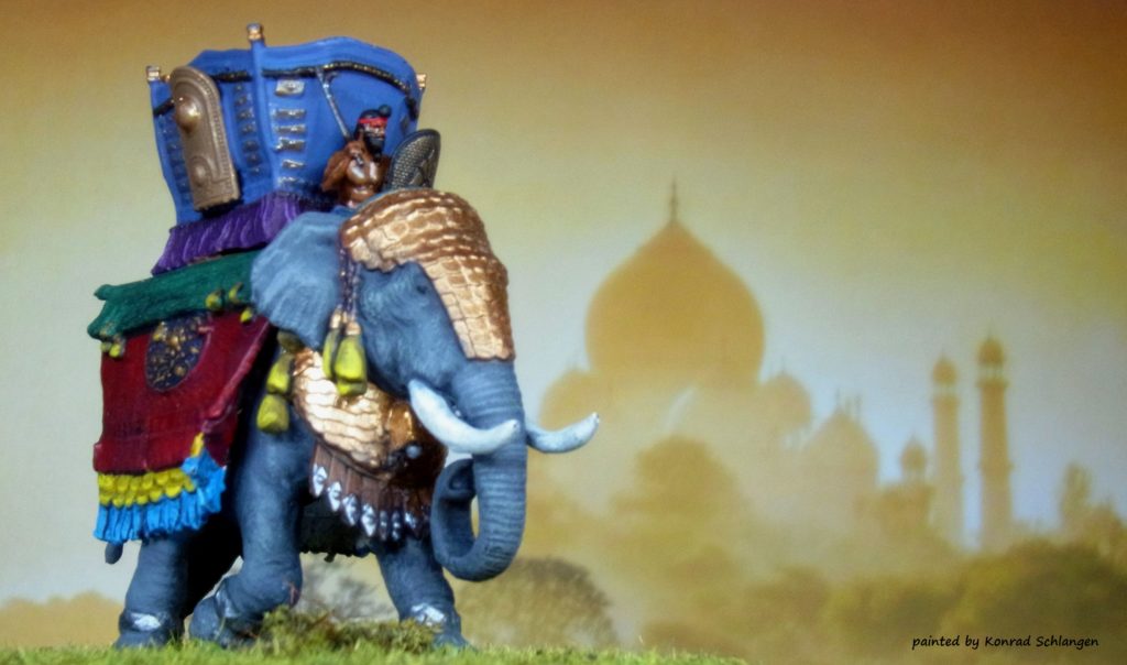 Indian War Elephant with Tower and accessories – Speira Miniatures