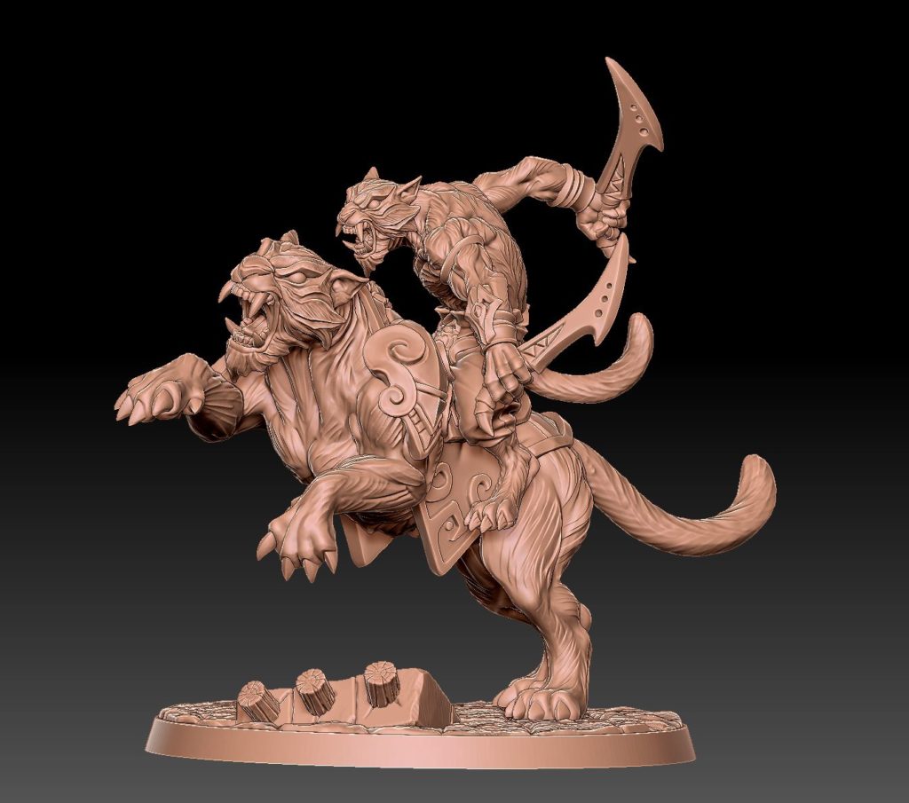 Raksha tiger and rider B AG – Speira Miniatures