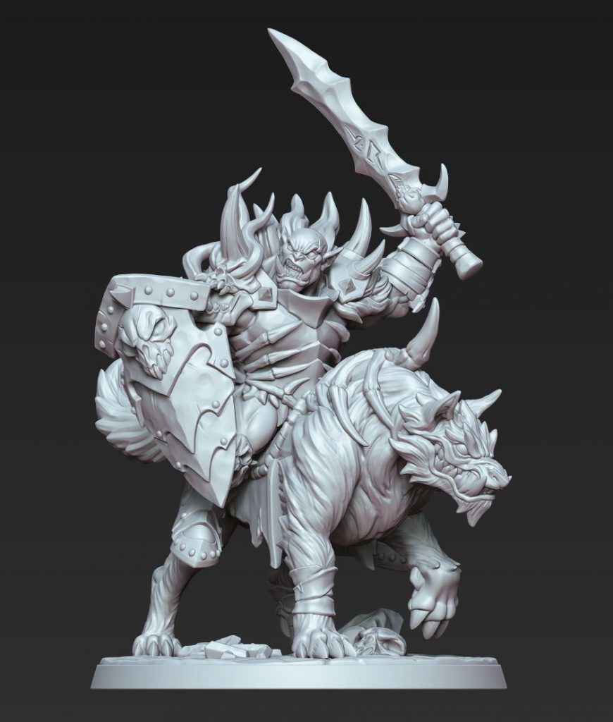 Orc Worg Rider Sword And Shield AG • Speira Miniatures