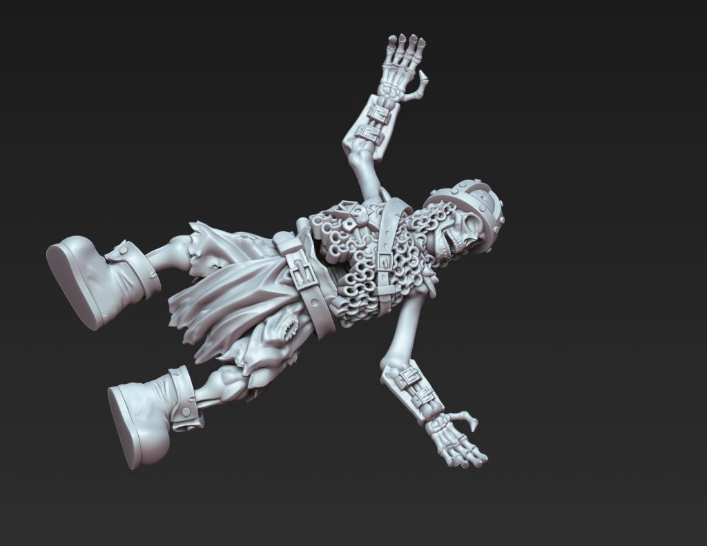 Skeleton Body On Ground In Chainmail RF • Speira Miniatures