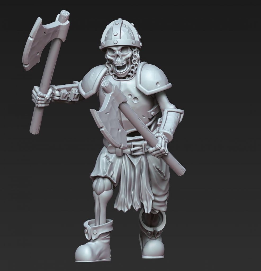 Skeleton With Dual Axe RF • Speira Miniatures