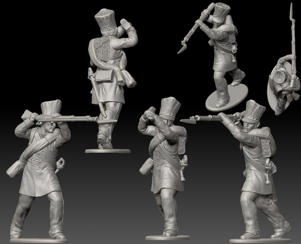 Prussian 25th Line (Lützow Freikorps) Soldier, Stabbing With Rifle High ...