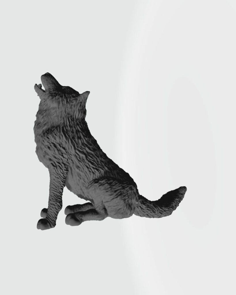 Seated Howling Wolf CWM • Speira Miniatures