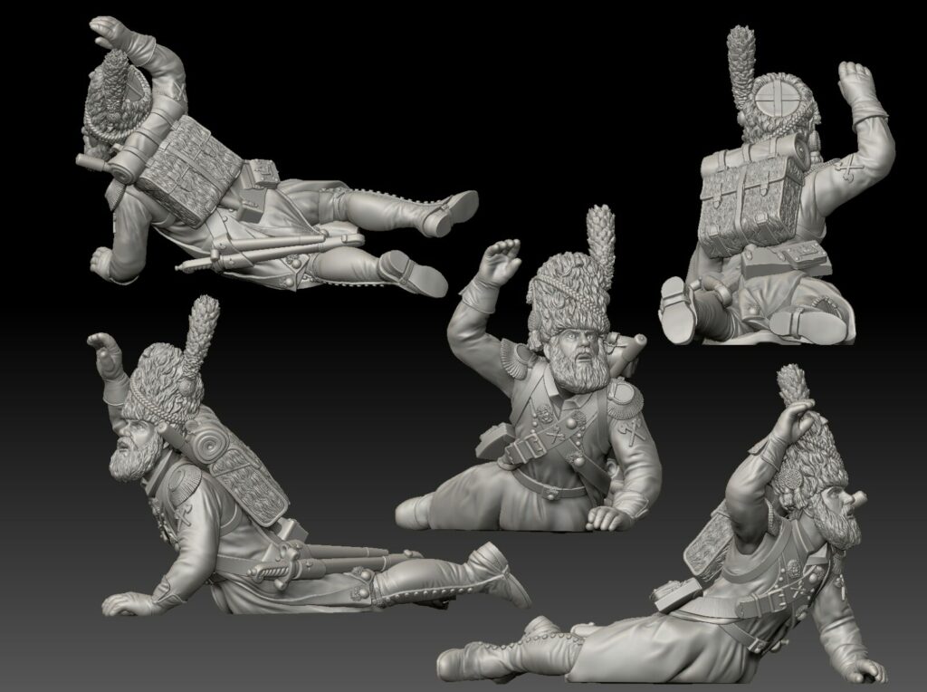 French Sapeur 1809/12 Campaigns, Full Dress Uniform, Reaching For Help ...