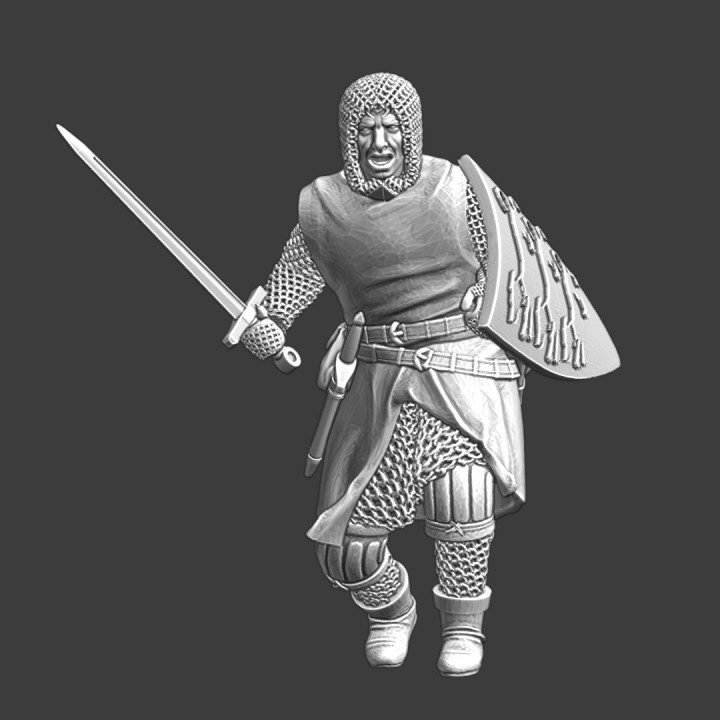 Medieval Squire advancing with sword - NCM –