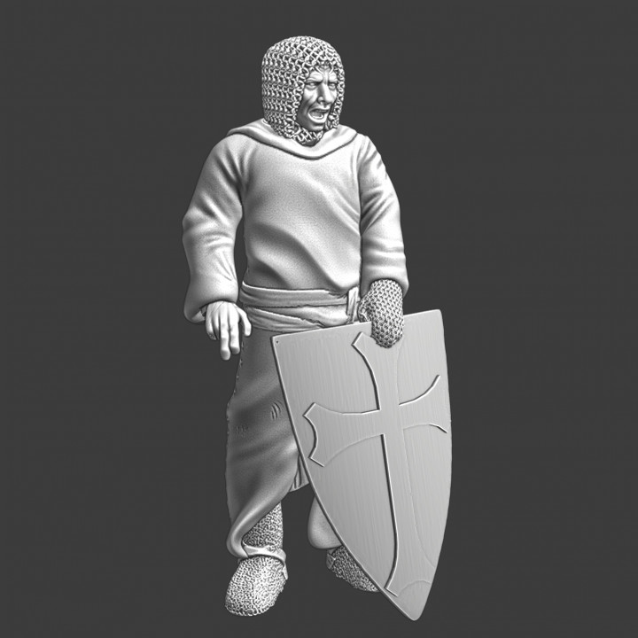 Poor order knight - resting with shield - NCM –