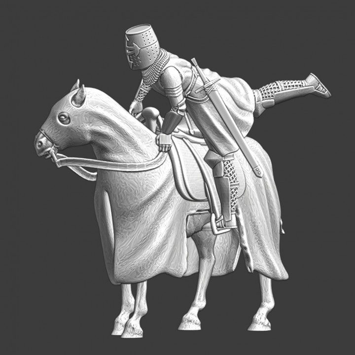Medieval knight mounting his horse - NCM – Speira Miniatures