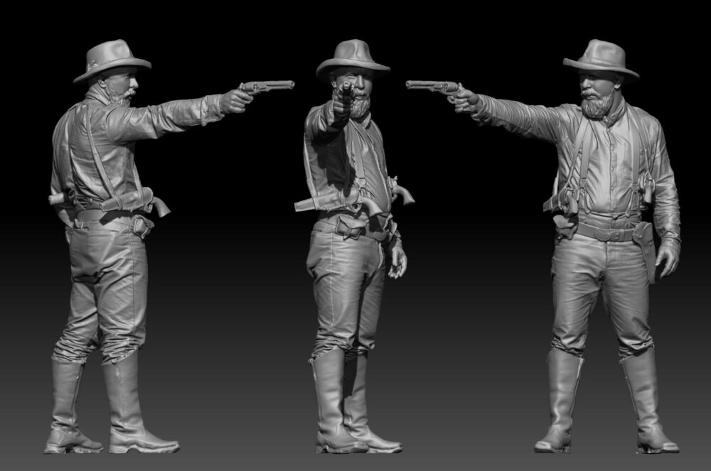 Confederate Bushwhackers with gun –