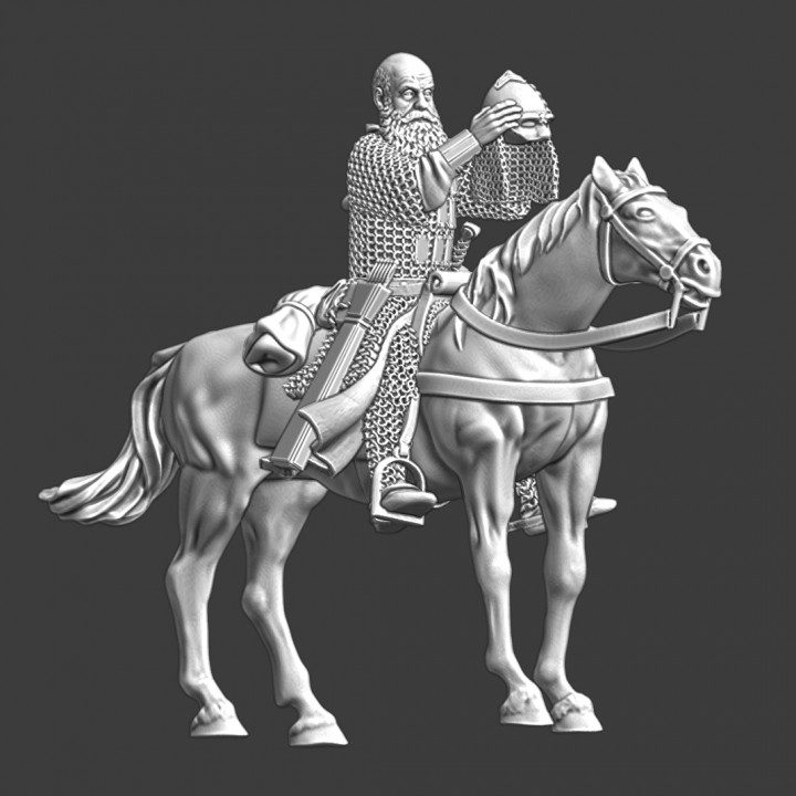 Medieval Kievan Rus elderly putting on helmet - NCM –