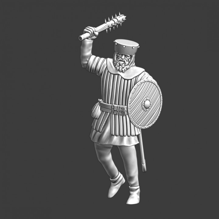 Medieval soldier with spiked mace – NCM
