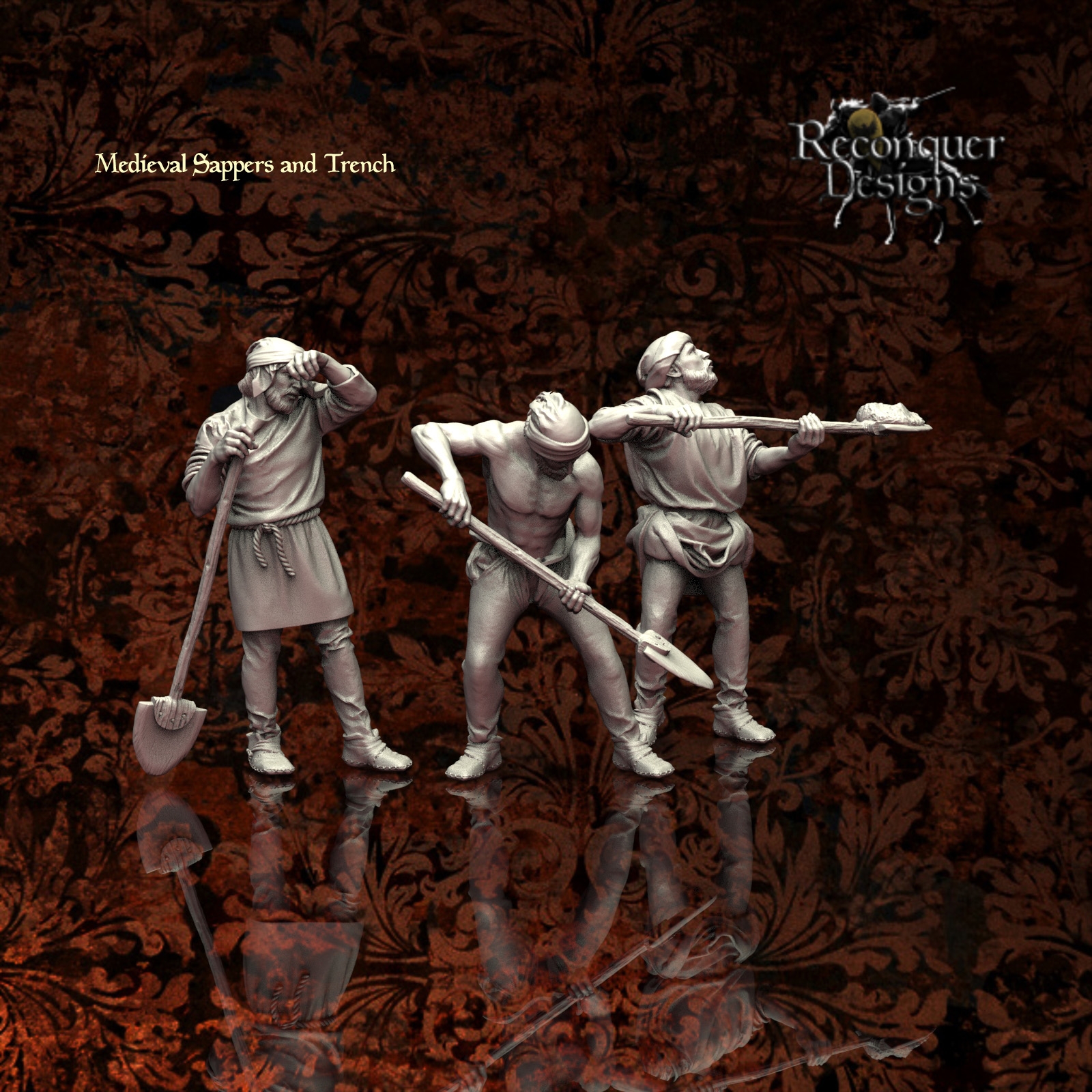 Medieval Sappers digging –