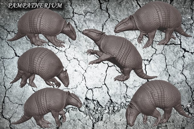 pampatherium 6 different poses, kit –