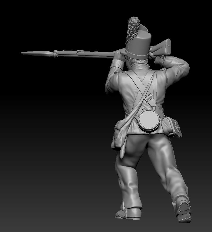 Coldstream Guards 1815 - Stabbing with bayonet no backpack –