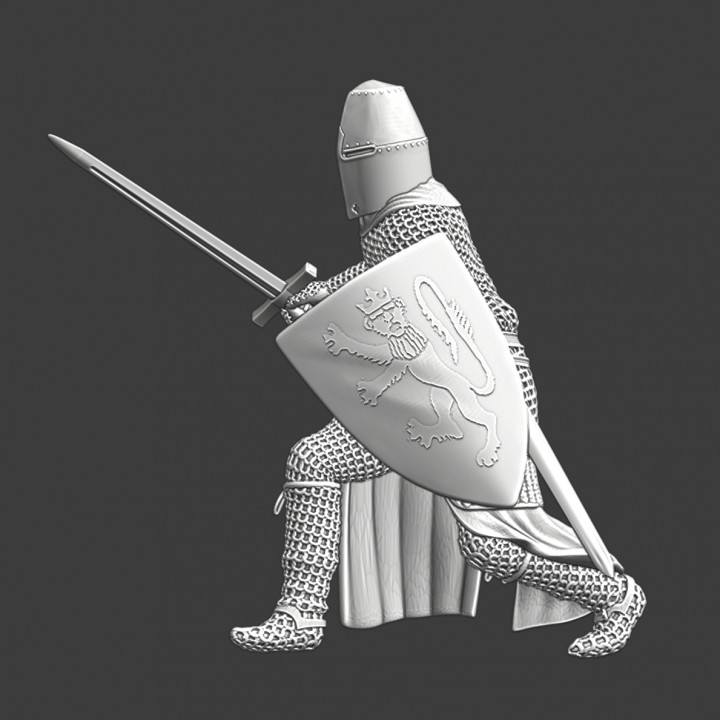 Medieval Scandinavian Knight advancing with sword - NCM –