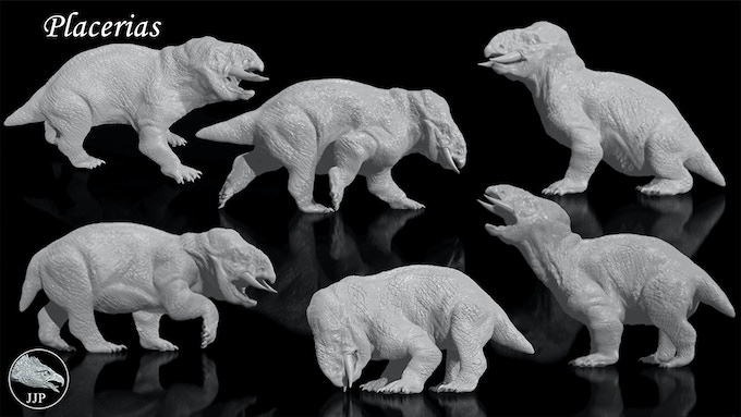 Placerias 6 different poses, set –