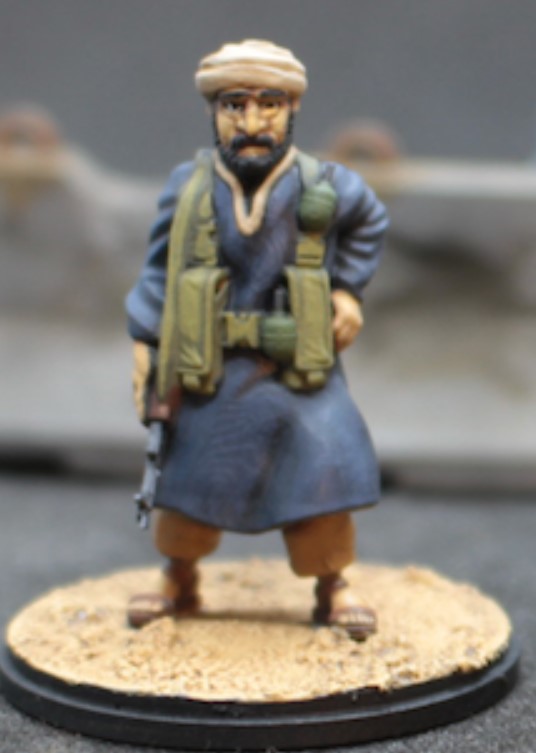 Middle East and North Africa rebel, commander thinking –