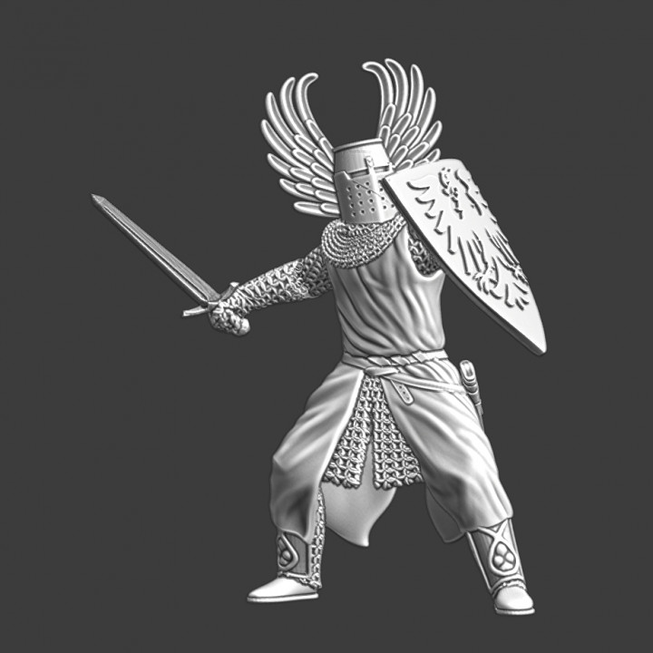 Medieval German Knight with winged helmet - NCM –