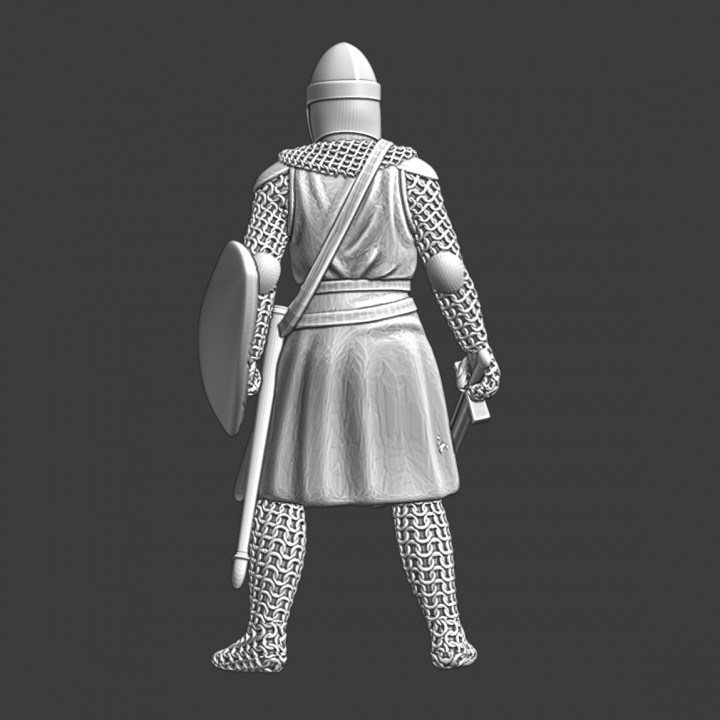 Medieval crusader knight – with sword and shield – NCM
