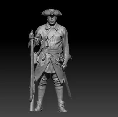 Swedish Carolean soldier later 1700s, standing v2 –