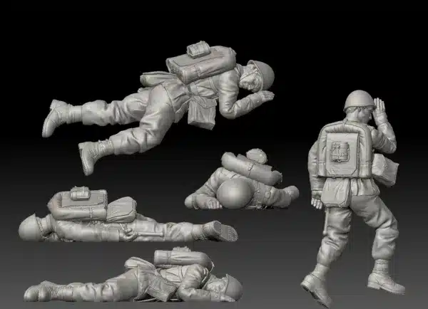 Polish WW2 Dead Soldier Laying On Stomach • Speira Miniatures