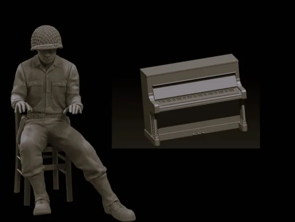 WWII American Soldier Piano Player • Speira Miniatures