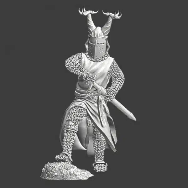 Medieval Knight - Crested Helmet With Claws - NCM • Speira Miniatures