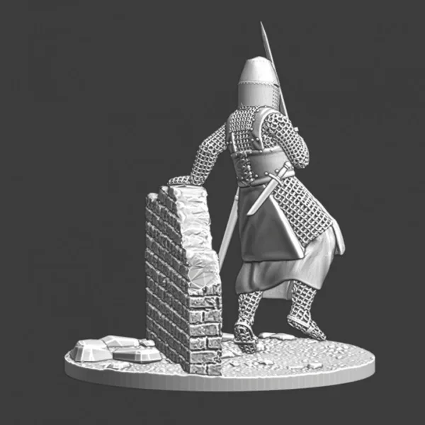 Medieval Knight Jumping Over Wall - NCM • Speira Miniatures