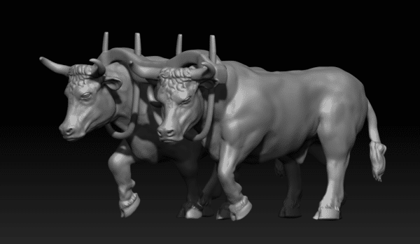 Two oxen with yoke – Speira Miniatures