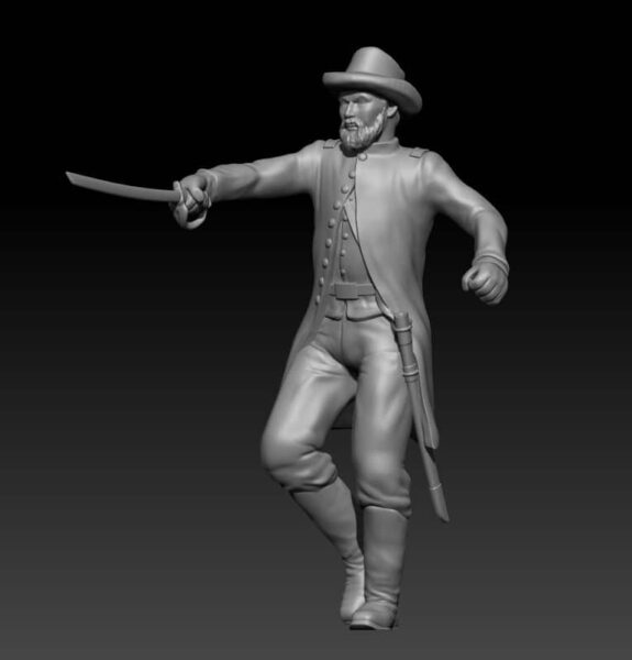 Confederate officer in hat and frock coat advancing beard – Speira ...