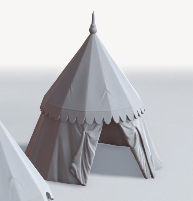 Medieval round Tent 12 spokes style open – Speira Miniatures