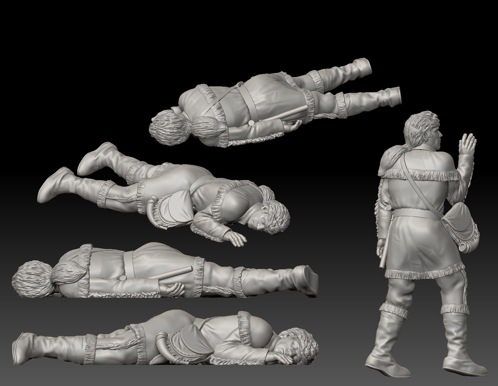 Alamo Trapper sleeping, possibly eternally – Speira Miniatures