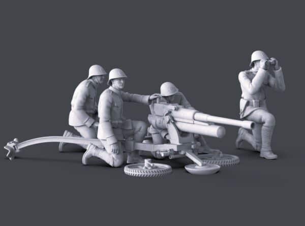WW2 Dutch Artillery Crew And Bohler Anti Tank Gun Set | Tabletop ...